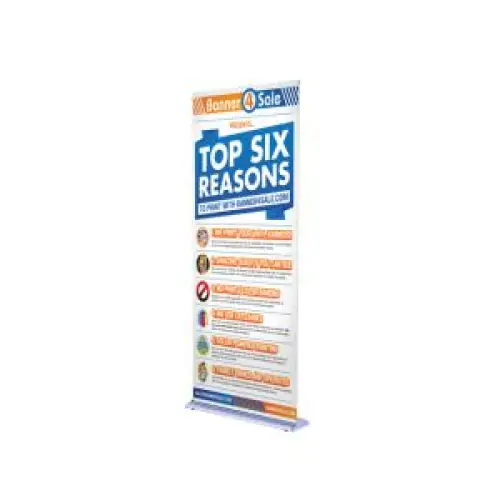 36 Inch Retractable Banner Stand W/ Custom Printed Vinyl Banner ...